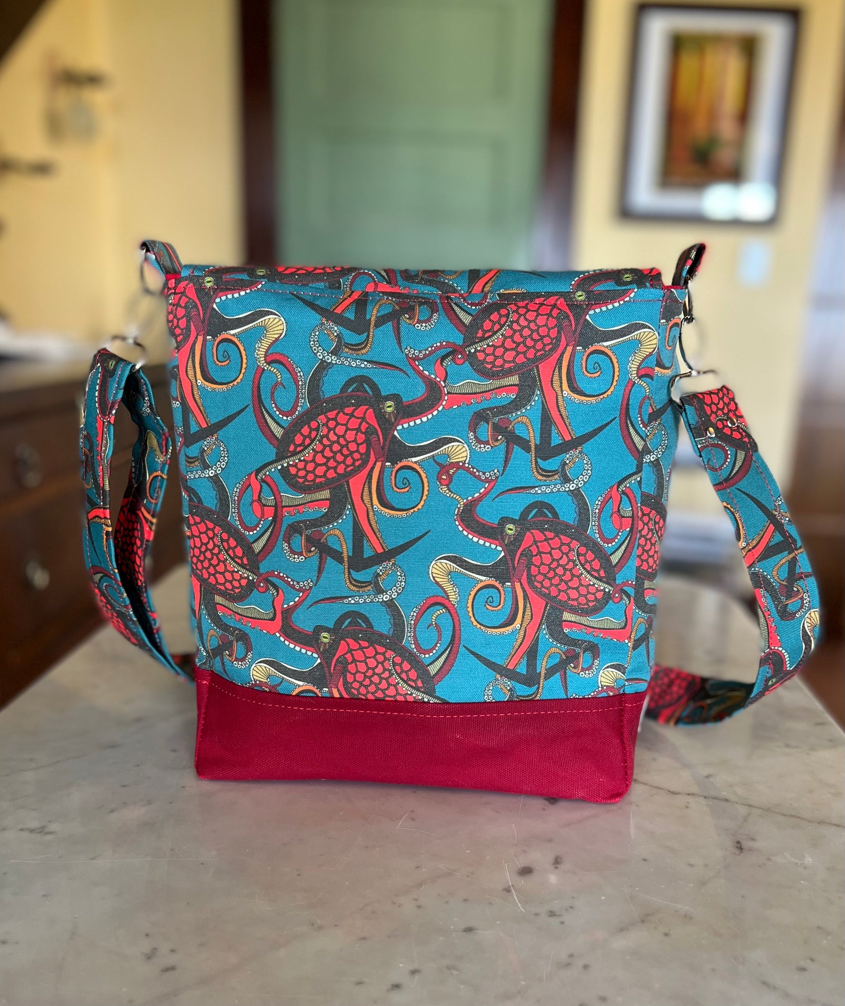 Octopus crossbody purse, sea monster bag, kraken handbag, sea creature ...