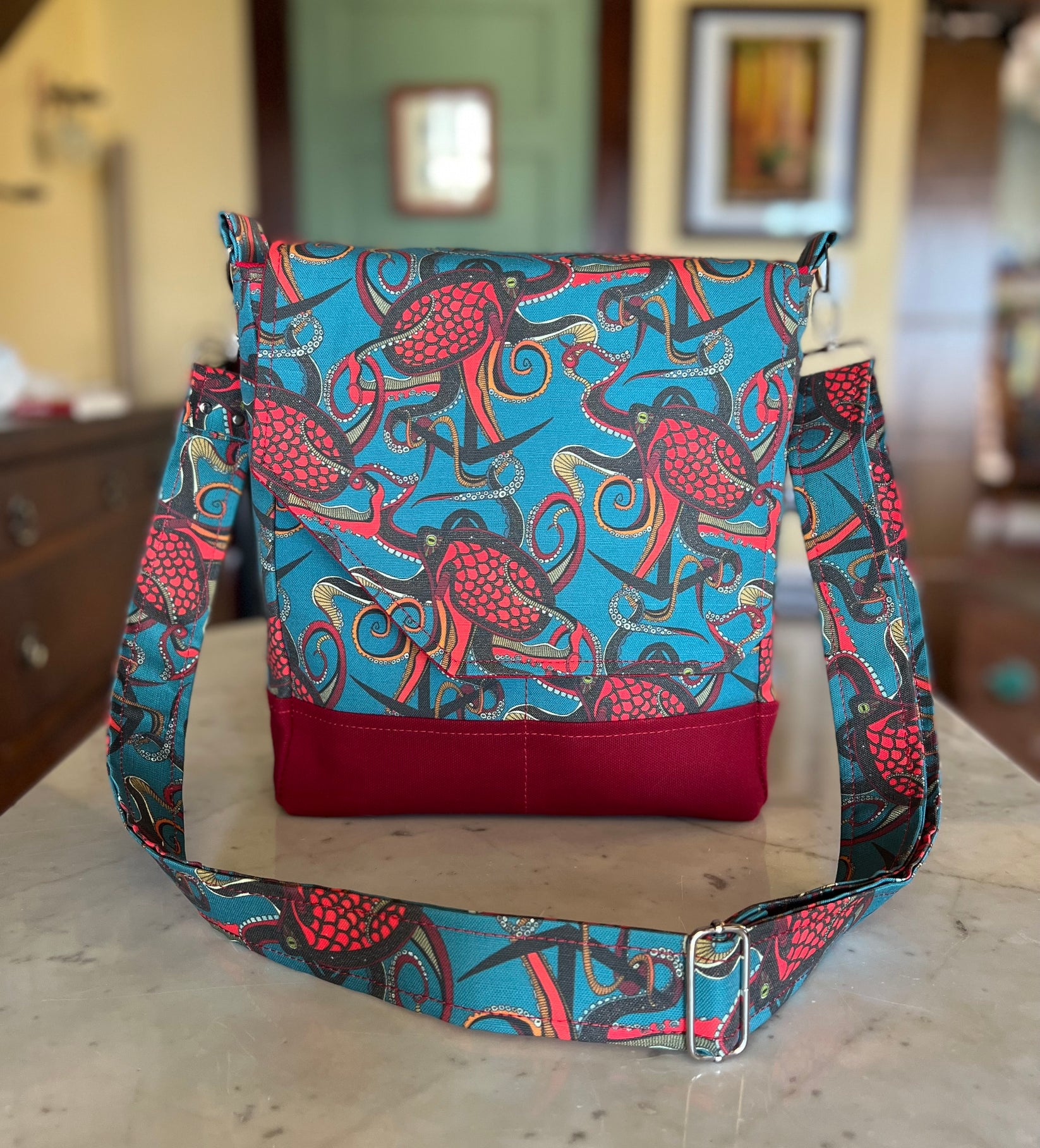 Octopus crossbody purse, sea monster bag, kraken handbag, sea creature ...